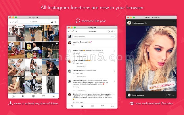 Edge 浏览器插件Web for Instagram 在电脑浏览器上使用Instagram-EDGE插件网